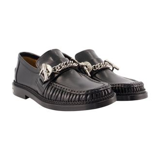 Toga Archives Leather Chain-Trim Loafer - Black
