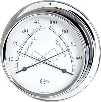 Barigo 984CR Regatta Thermometer Hygrometer analog Chrom 120mm