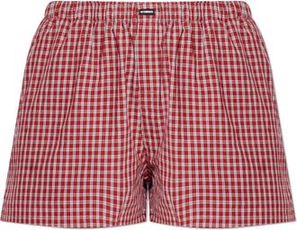 VETEMENTS Femme, Shorts, Rouge, Taille: 38 FR Plaid Pattern Shorts