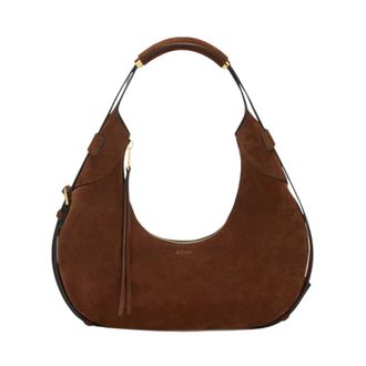 Moschino Wildleder-Umh&auml;ngetasche - - Bags - Damen - Braun - ONE SIZE