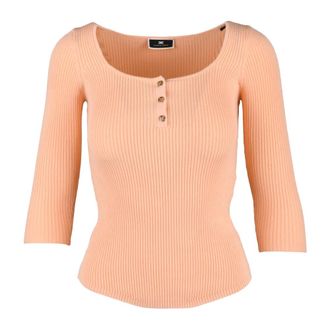 Elisabetta Franchi Femme, Pulls, Rose, Taille: 42 FR Sottogiacca Tricots