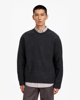 Arket Pullover Aus Wollwalk -Grau