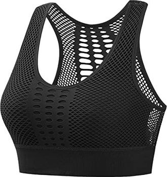 Generic Soutien-gorge 2026 pour femme - Respirant et r&eacute;sistant aux chocs - Pour la course &agrave; pied, les r&eacute;unions - Pour le sport, le yoga, le fitness, Noir, XXL
