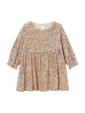 Vertbaudet Minikleid Festliches Baby Kleid mit Pailletten