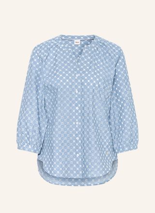 Brax Brax Bluse Velia Aus Lochspitze Mit 3/4-Arm blau