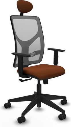 Piqueras y Crespo B&uuml;rostuhl mit hoher R&uuml;ckenlehne, mit 1D-Armlehnen, h&ouml;henverstellbare Lendenwirbelst&uuml;tze und festes Kopfteil, ausgestattet mit 3 Positionen und Schneid