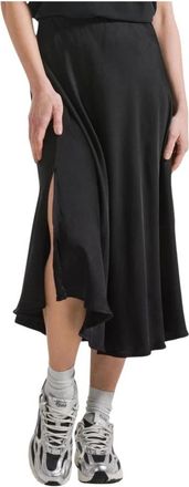 Deha Deha, Femme, Jupes, Noir, Taille: 44 FR Jupe midi pliss&eacute;e en viscose