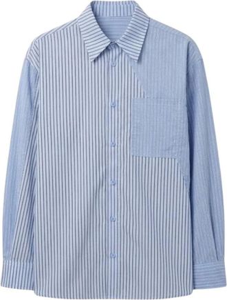 Arte Homme, Chemises, Bleu, Taille: XL Assimetrical Shirt