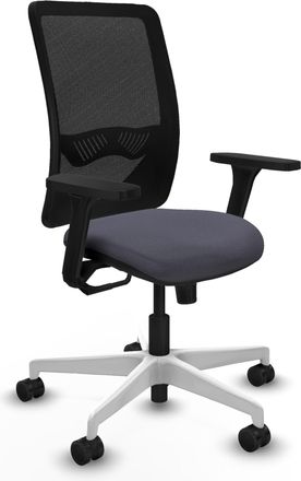 Piqueras y Crespo Computerstuhl Zulema mit 3D-Armen, h&ouml;henverstellbare Lendenwirbelst&uuml;tze, ausgestattet mit Sincro 3-Positionen und Schneideschaum, Schwarz/Dunkelgrau
