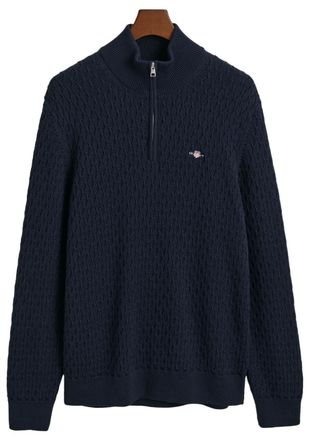 GANT Textured Cotton Half Zip