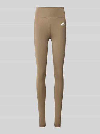 adidas Eng anliegende Sport-Leggings mit Logo-Print