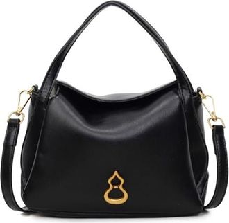 Generic Femmes Poign&eacute;e sup&eacute;rieure PU Sacs &agrave; main textur&eacute;s avec bandouli&egrave;re r&eacute;glable Sacs &agrave; main simples pour femmes Voyage de travail, Noir, 8.66x3.94x6.3Zoll