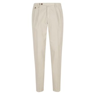 BRIGLIA 1949 Pant Doppia Pinces Cotone Lino - - Trousers - Herren - Beige - XL
