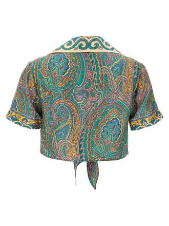 Etro Womens Multicolor Silk Pattern Shirt