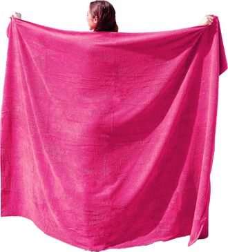 Kapart Strandtuch XXL Pink, 100% Baumwolle, 155x220cm, I XXL Saunahandtuch I Badetuch in Übergröße I Duschhandtuch, Badehandtuch & Saunatuch