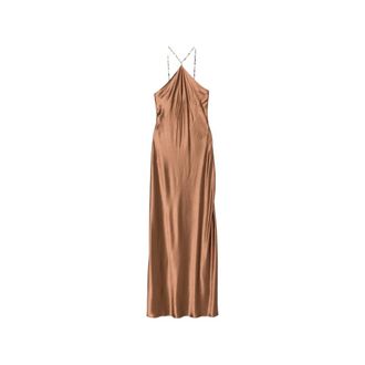 Staud Staud - Robe Cadence &agrave; col b&eacute;nitier - Femme - Robes - Brun - Taille: 36 FR