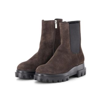 AGL Low-Top Sneaker - Boots Chunky Beat aus Veloursleder - Gr. 36 (EU) - in Braun - f&uuml;r Damen