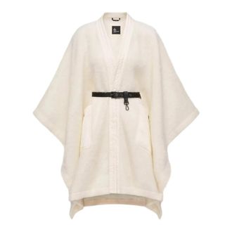 Moncler Grenoble Belted Cape - - Jackets - Damen - Wei&szlig; - ONE SIZE