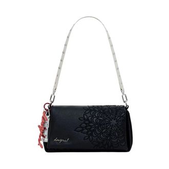 Desigual Femme, Sacs, Noir, Taille: ONE Size Sac &agrave; main noir pour femme avec broderie