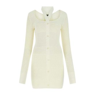 ADĀMO Andrea Adamo Stretch-Midikleid aus Strick - - Dresses - Damen - Wei&szlig; - S/M