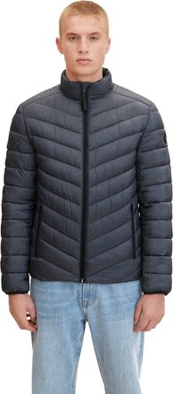 Tom Tailor Herren Lightweight Steppjacke 1031474, 24267 - Grey Twill Structure, L