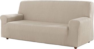 Estoralis Berto Stretch Sofabezug, Stoff, Elfenbein, 3-Sitzer