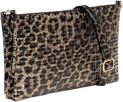 Les P'tites Bombes LPB LES PETITES BOMBES MARICA, Sac A BANDOULIERE-Banane Femme, Print Leopard Dore, Moyen