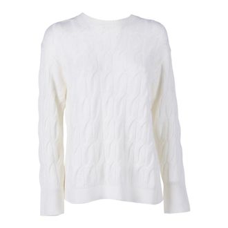 Max Mara Damen, Strickwaren, Wei&szlig;, MGr&ouml;&szlig;e