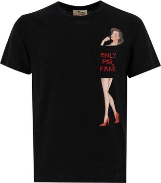 MC2 Saint Barth Homme, Tops, Noir, Taille: S Ecstasea Linen T-Shirt