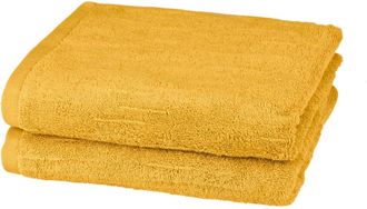 ROSS Premium Uni Handtücher Boucle Safran, Handtuch 50x100 cm