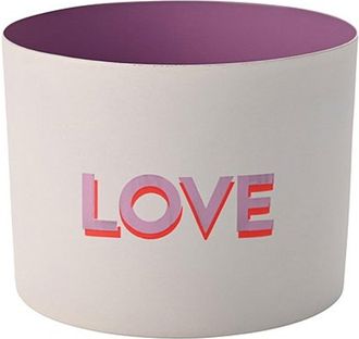 Gift Company Goa, Windlicht, Motiv: Love, wei&szlig;/Flieder, H7,5cm, D10cm