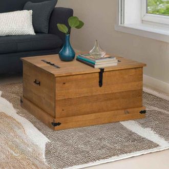 vidaXL Coffre de rangement halden 91x91x47 cm bois massif pin - Vidaxl