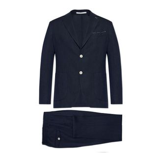 Eleventy Homme, Costumes, Bleu, Taille: L Costume Crois&eacute; Platine