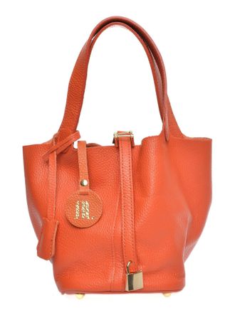 Anna Luchini Orange Rindsledertasche