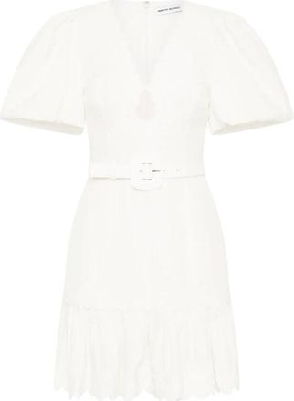 Rebecca Vallance Femme, Robes, Blanc, Taille: 34 FR Robe Ceinture Col V