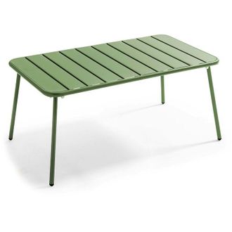 Oviala Table basse de jardin acier vert cactus - Palavas