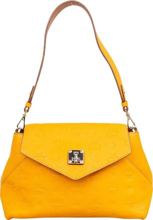 MCM Crossbody Bags - MCM Visetos Monogram Essential Shoulder Bag - Gr. unisize - in Gelb - f&uuml;r Damen