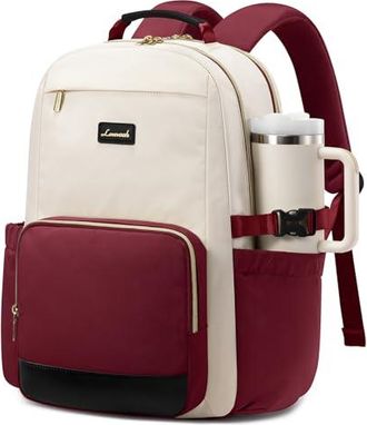 Lovevook Sac &agrave; dos pour femme avec poche pour grande gourde, pour ordinateur portable de 15,6 pouces, id&eacute;al pour le voyage, le travail, les affaires et les ens