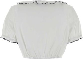 Miu Miu Biancoblu Exterior: Cotton Maglie Sweater