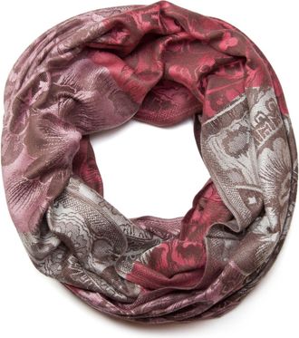 styleBREAKER Schlauchschal Loop mit Hibiskus Bl&uuml;ten und Paisley Muster