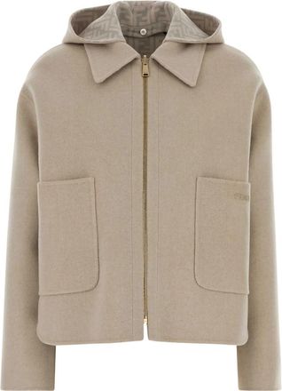 Fendi Sand Wool Reversible Jacket