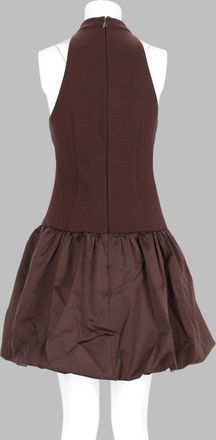 Rotate Peplum Mini Dress - Brown