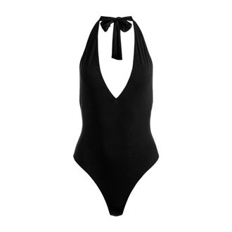 Alice & Olivia Body mit tiefem V-Ausschnitt - - Tops - Damen - Schwarzk - M