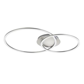 Eglo LED Deckenleuchte Palmaves 3, Wohnzimmerlampe mit Fernbedienung, Lichtfarbe warmweiß - kaltweiß, indirektes RGB Licht, dimmbar, Deckenlampe aus Alumin