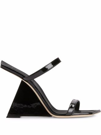Giuseppe Zanotti Lilii Borea Wedge-Sandalen 105mm - Schwarz