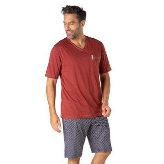 Eminence Homme Coton Bio Lu07 Ensemble De Pijama, Rouille/Bleu/Blanc, XXL EU