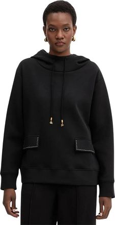 Karl Lagerfeld Femme, Sweatshirts et sweats &agrave; capuche, Noir, Taille: 38 FR Sweat &agrave; capuche orn&eacute; de clous