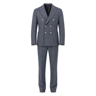 Eleventy Costume crois&eacute; &agrave; rayures - Homme - Costumes - Bleu - Taille: M