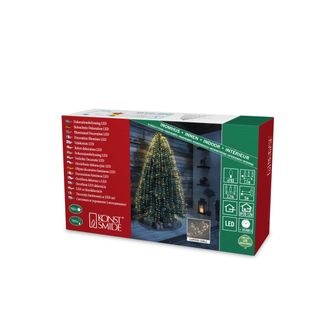 Konstsmide LED Sternenlametta, 26 Str&auml;nge &agrave; 27 Dioden, 702 warm wei&szlig;e Dioden, 12V Innentrafo, kupferfarbener Draht - 6373-160