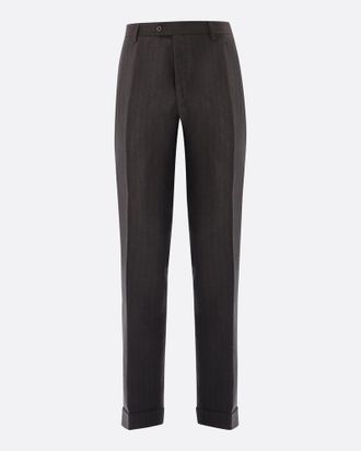 van Laack Hose aus Wolle und Leinen mit Straight Leg